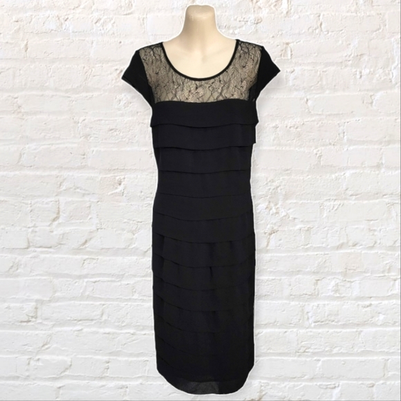 Table Eight | Dresses | Aus Table Eight Black Lace Front Layer Formal ...